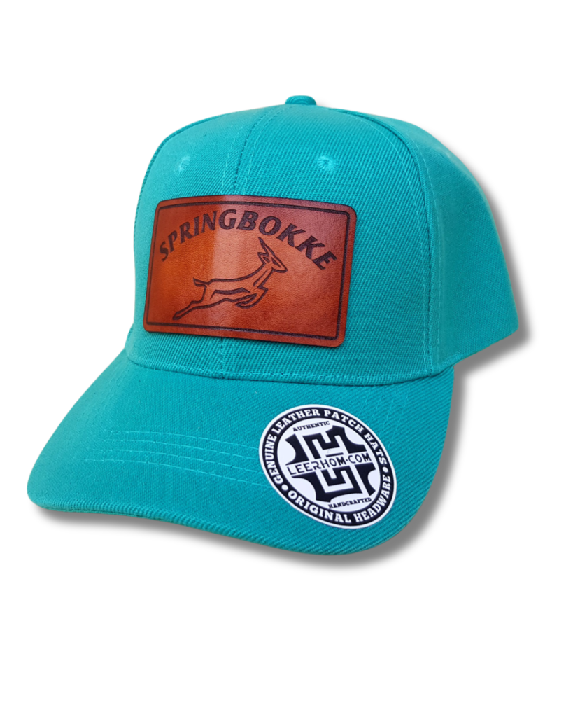 “Springbokke” Genuine Leather Patch on Americano Cap – Emerald ...